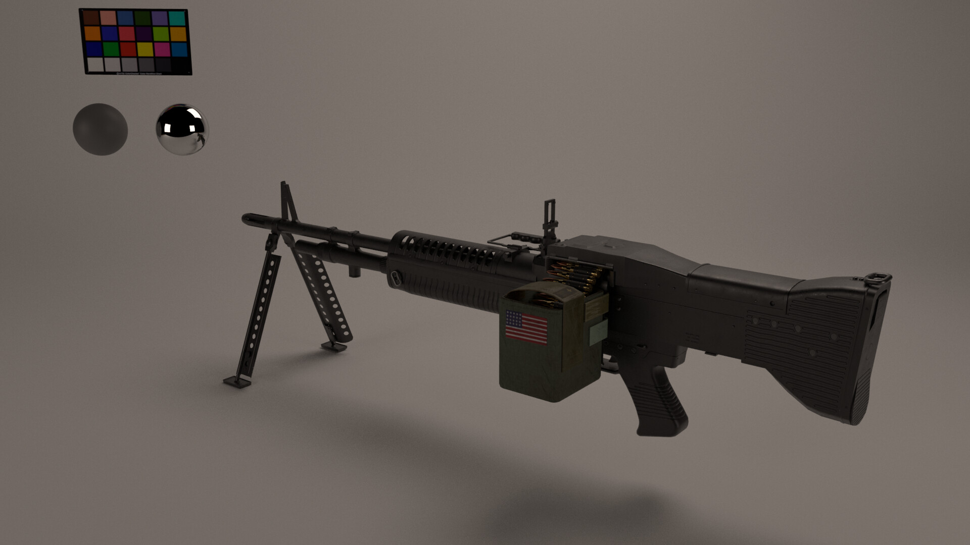 ArtStation - M60 Game Asset with Ammo Pouch