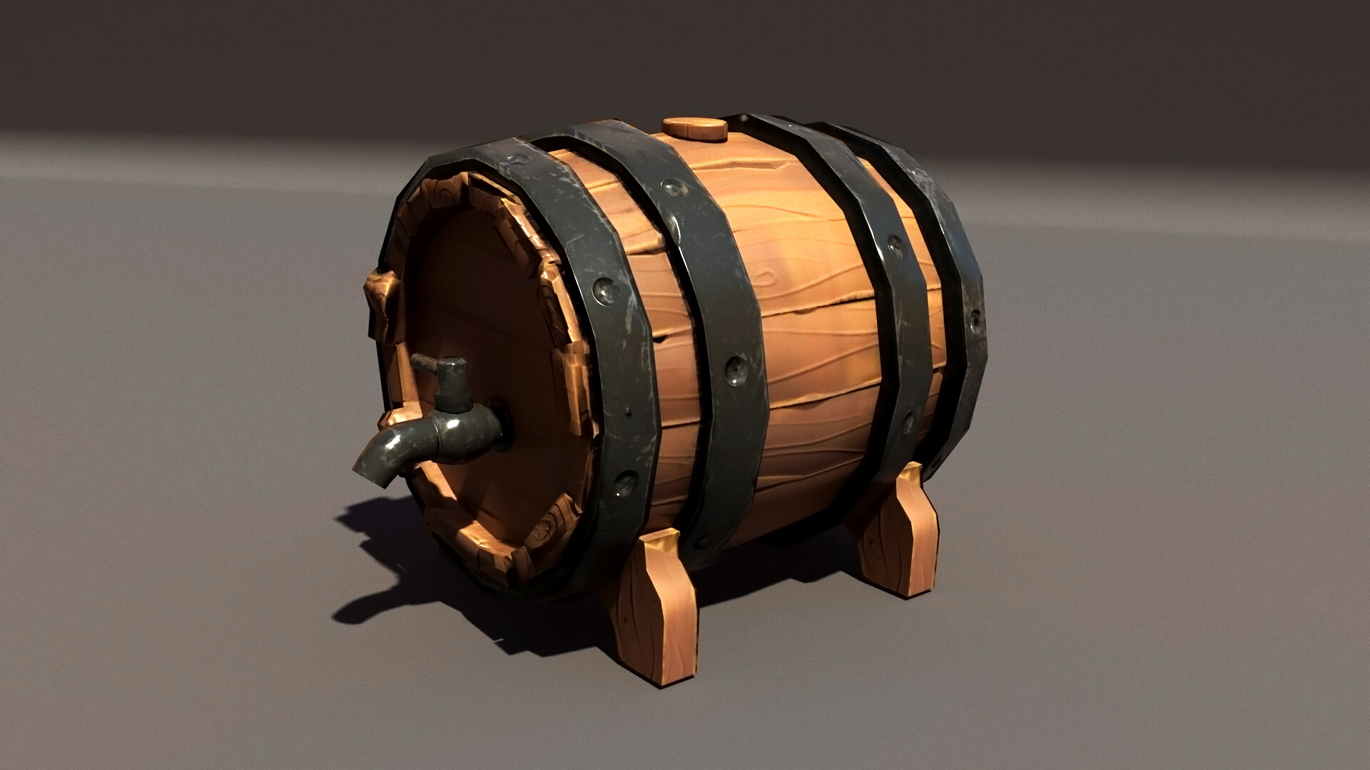 ArtStation - Low Poly Barrel Props