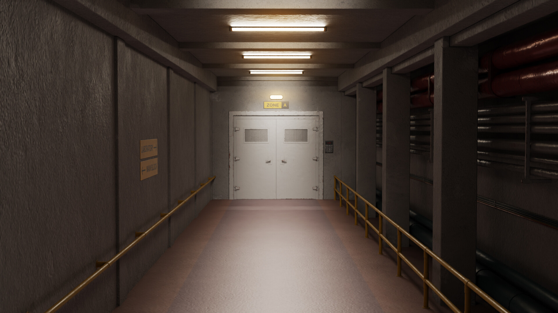 ArtStation - Corridor. Entrance to the laboratory.