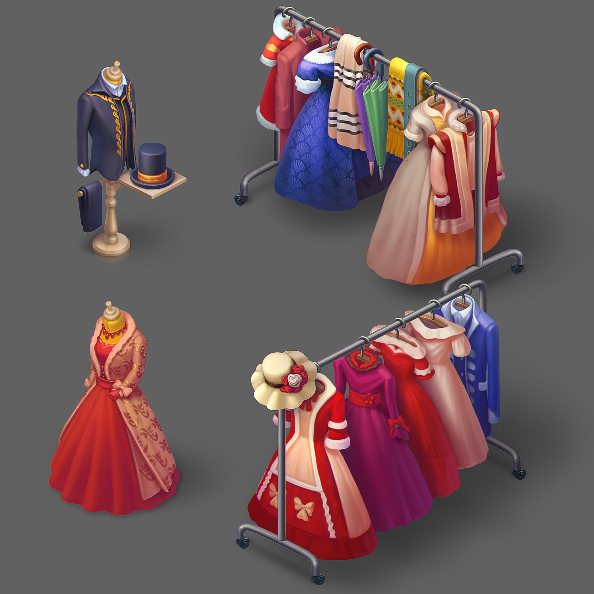 ArtStation - Suits, dresses, costume (Playrix)