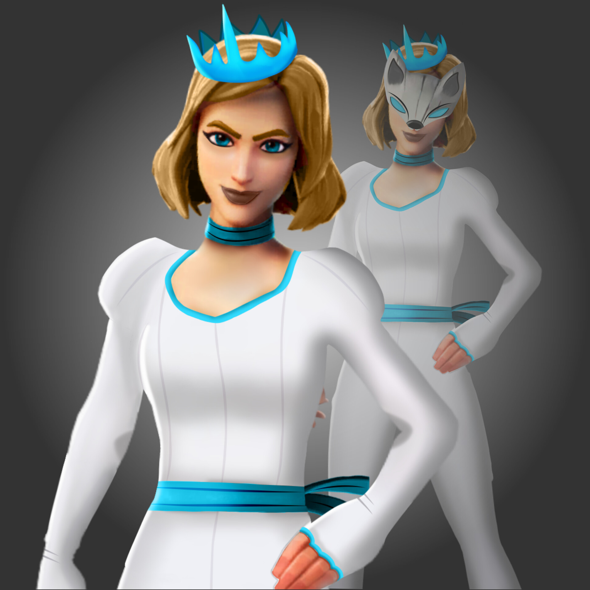 ArtStation - 💙 ️ EIRA ️💙 / [Fortnite Skin Concept] 🐺💙