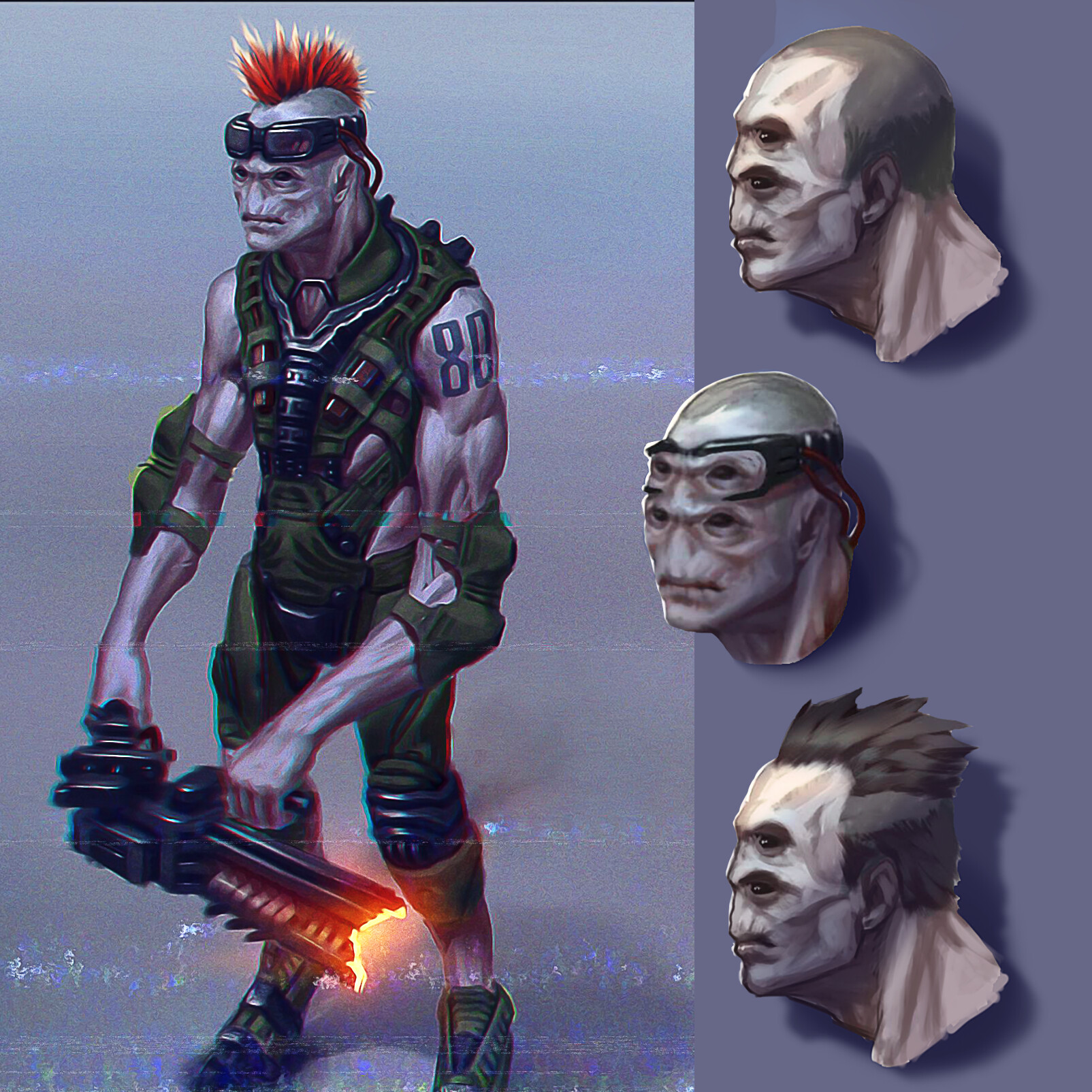 ArtStation - "80" Mutant rebel (concept art)