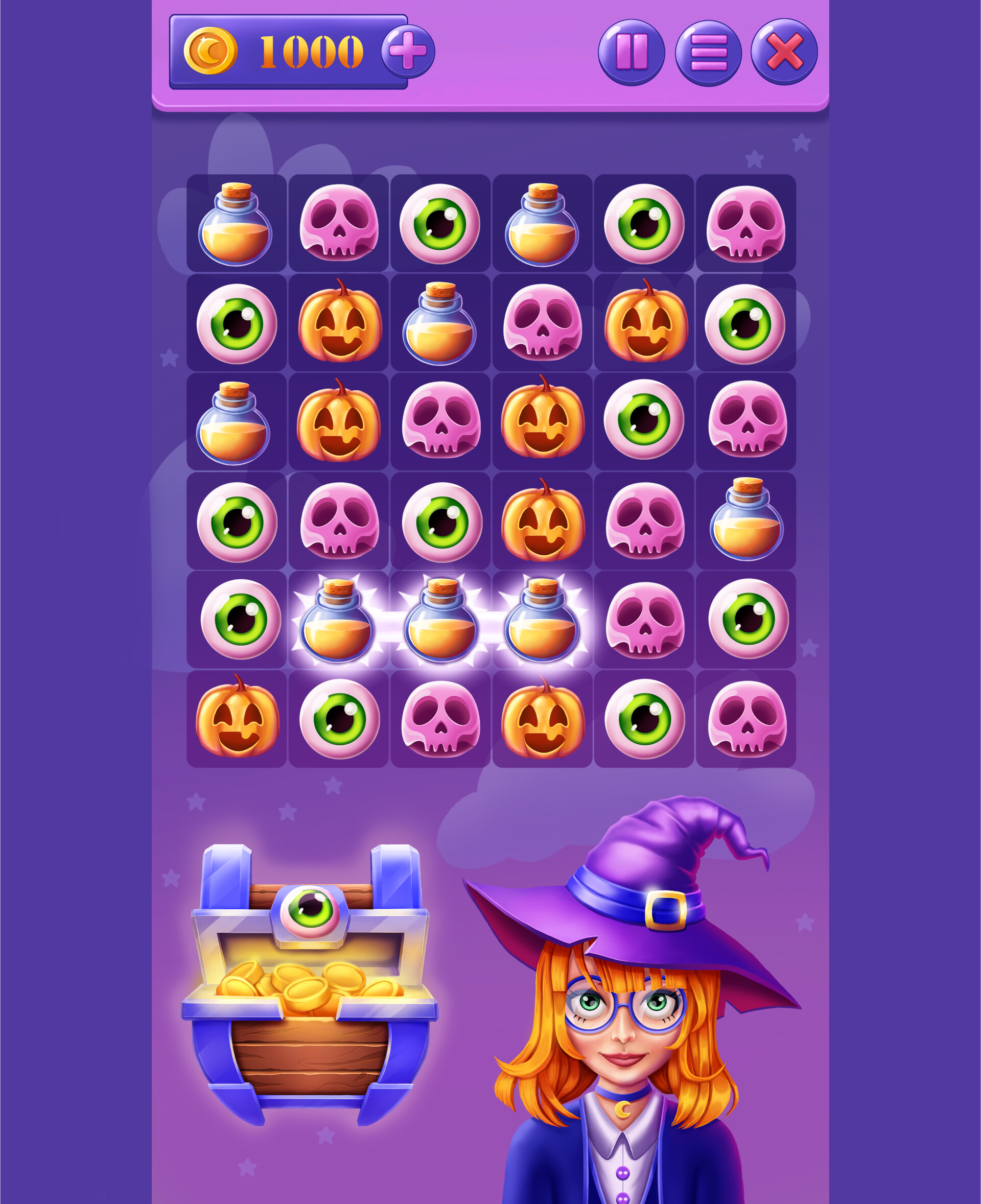 ArtStation - casual match-3 screen