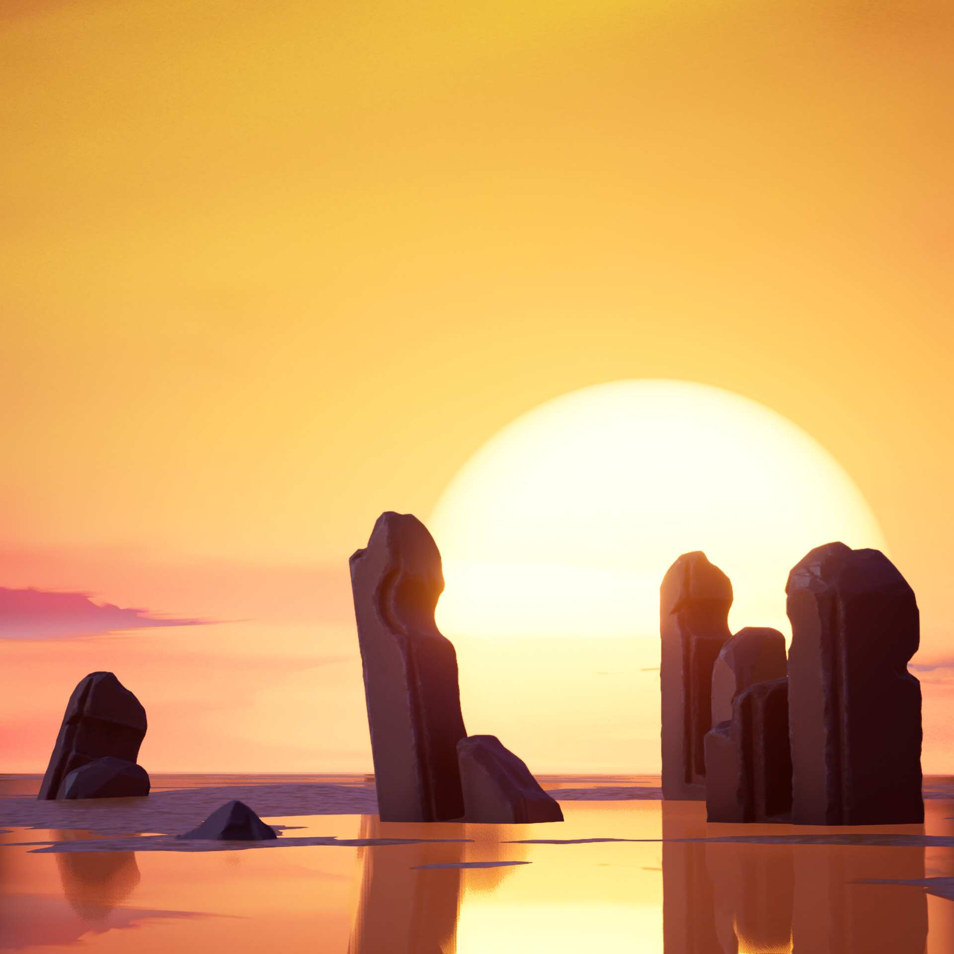 ArtStation - Forgotten Sunset - 3D Sketch Tribute