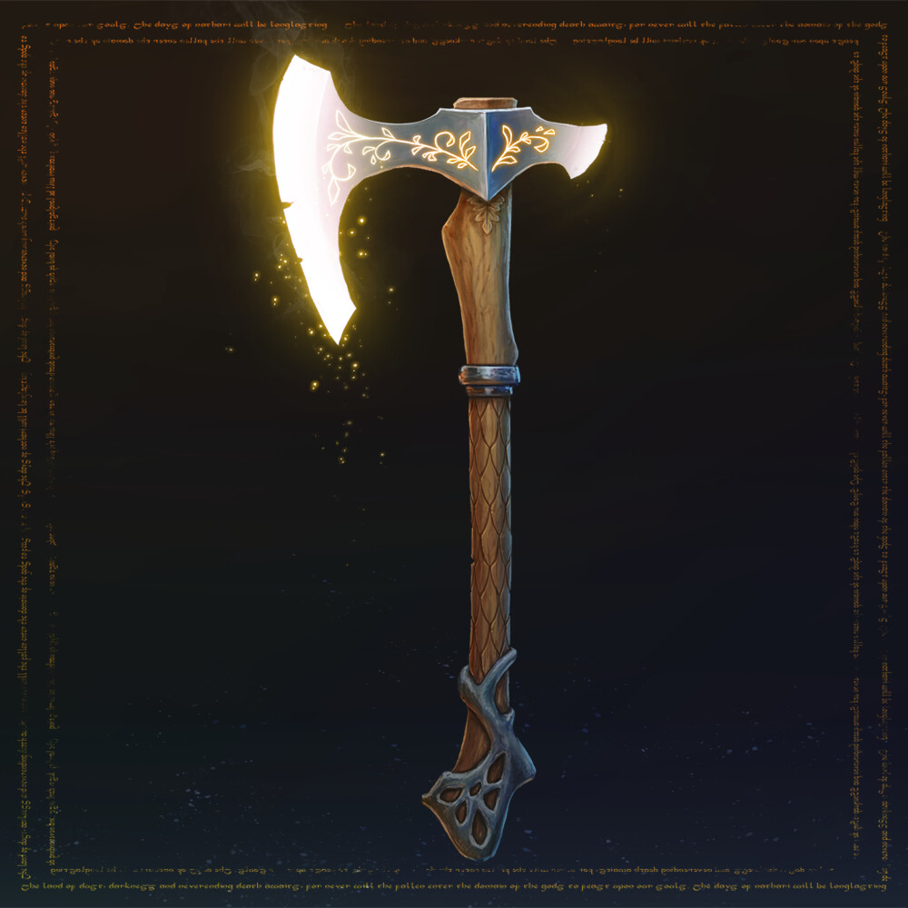 ArtStation - Windsong - The battleaxe of the sun elves