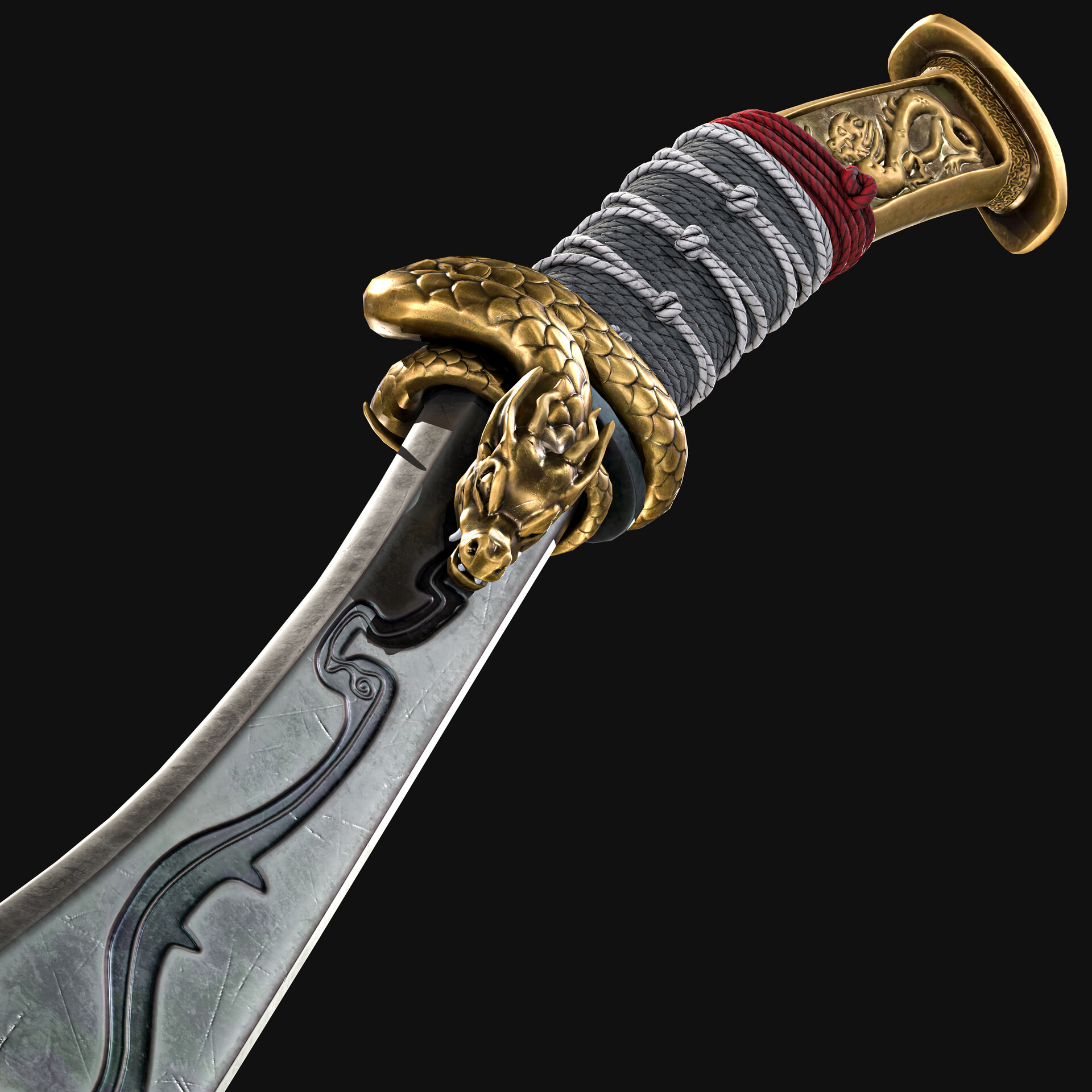 ArtStation - DRAGON DAO SWORD