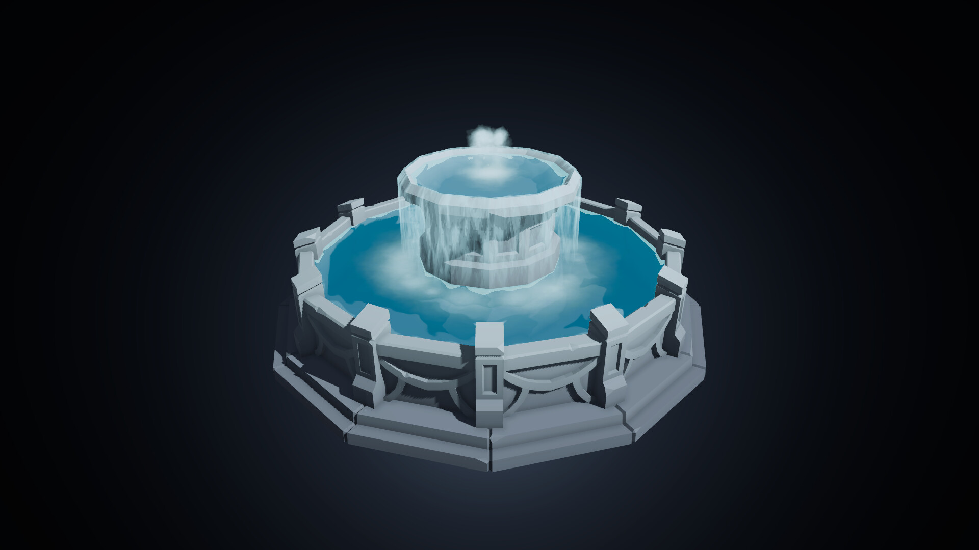 ArtStation - Low Poly Style Fountains