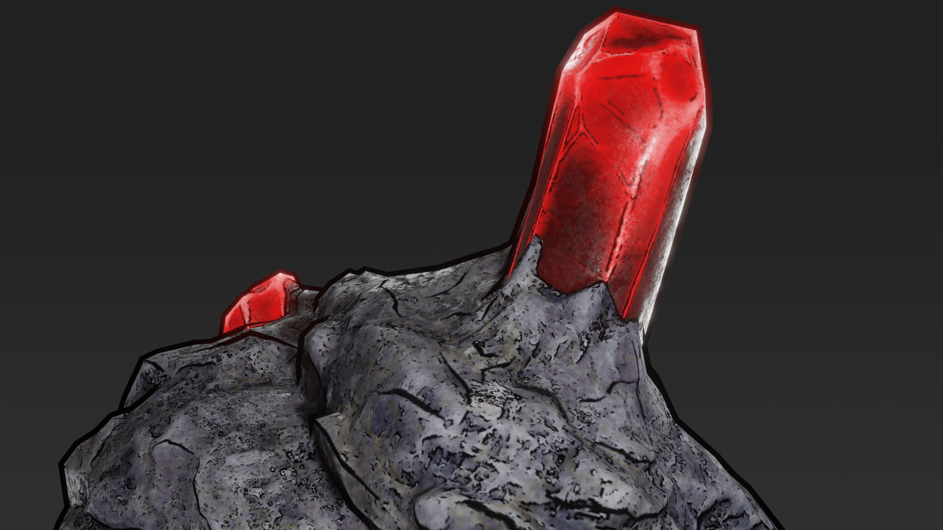 ArtStation - Space rock - Stylized prop practice