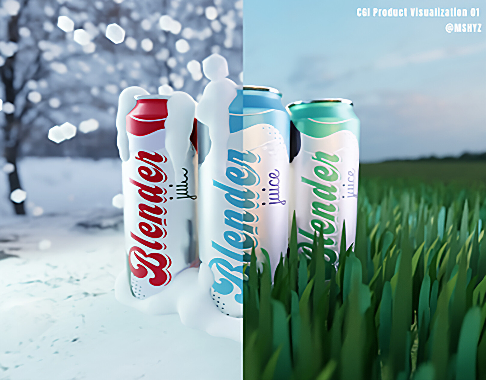 ArtStation - 3D SODA/BEVERAGE Commercial Ad Product visualization