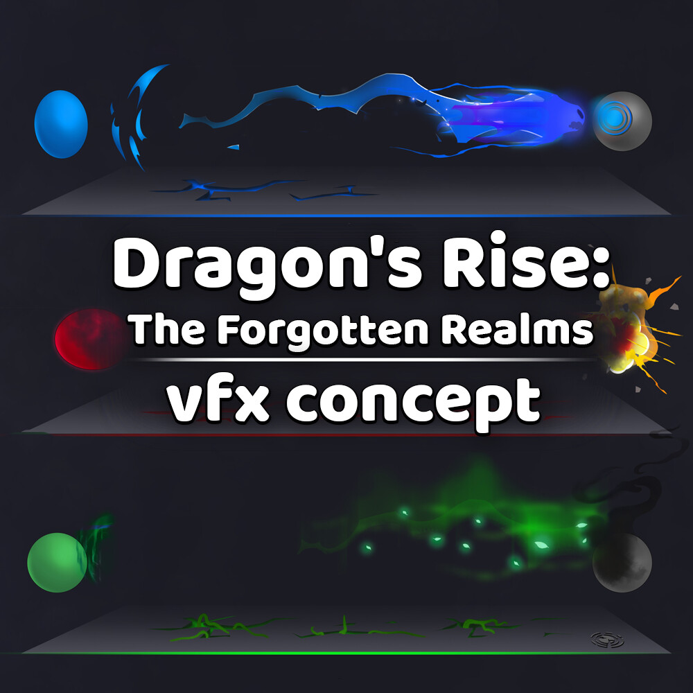 ArtStation - Dragon's Rise: The Forgotten Realms. Challenge vfx concepts