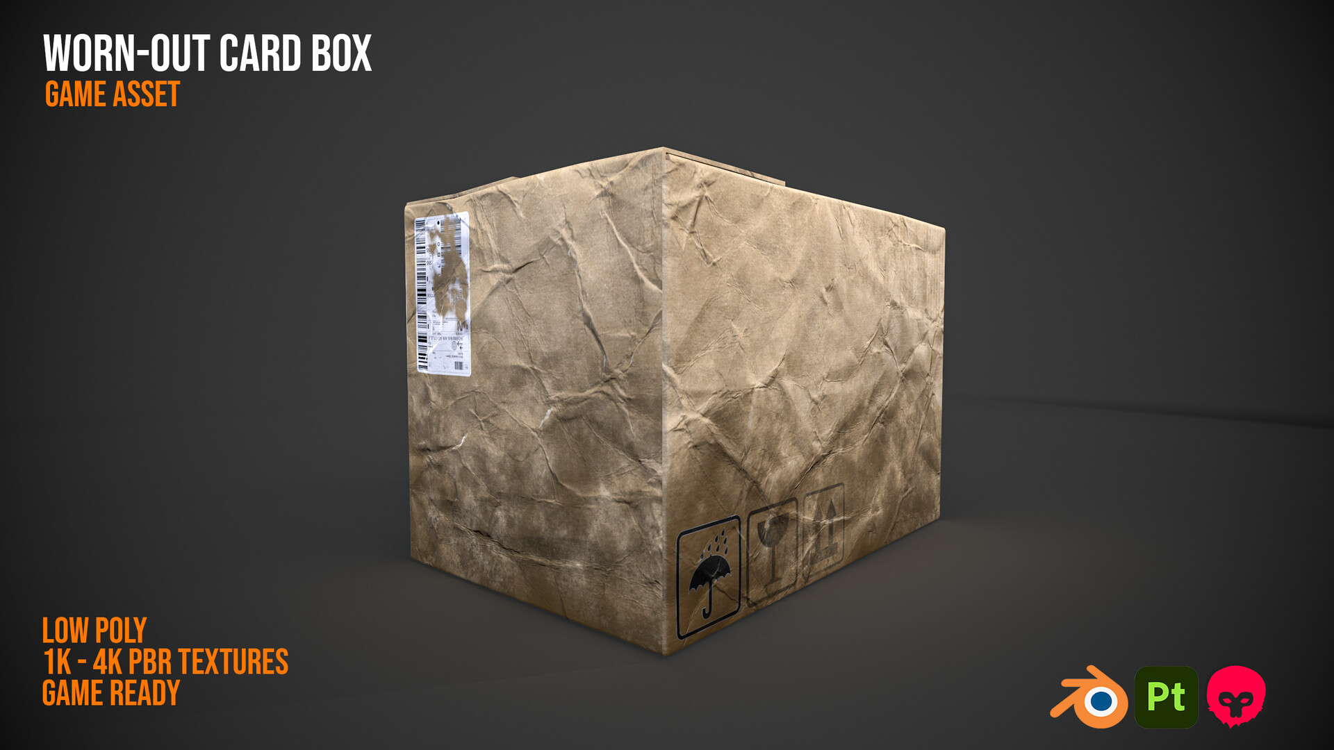 ArtStation - Worn-out Card Box - Game Asset