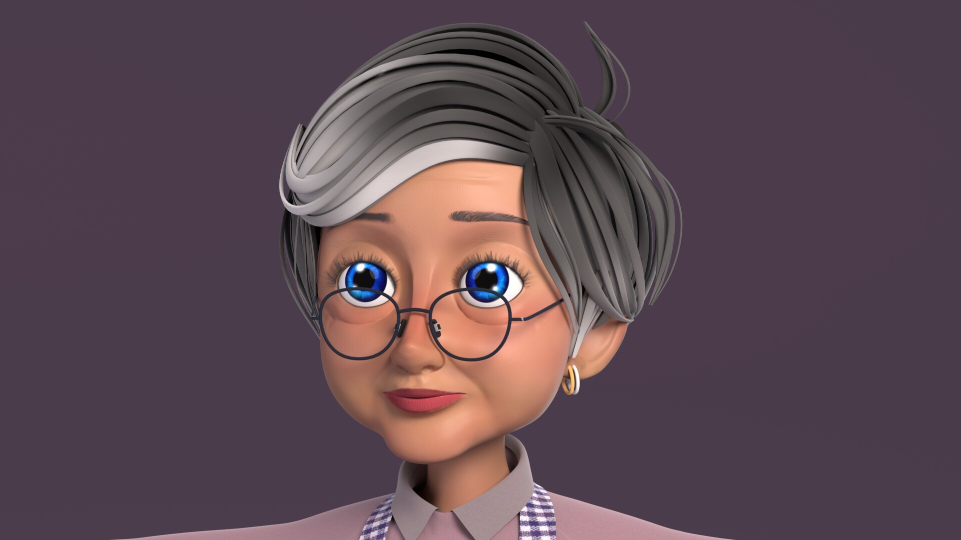 ArtStation - Cartoon Old Woman GrandMa with Rig and Simple Animation