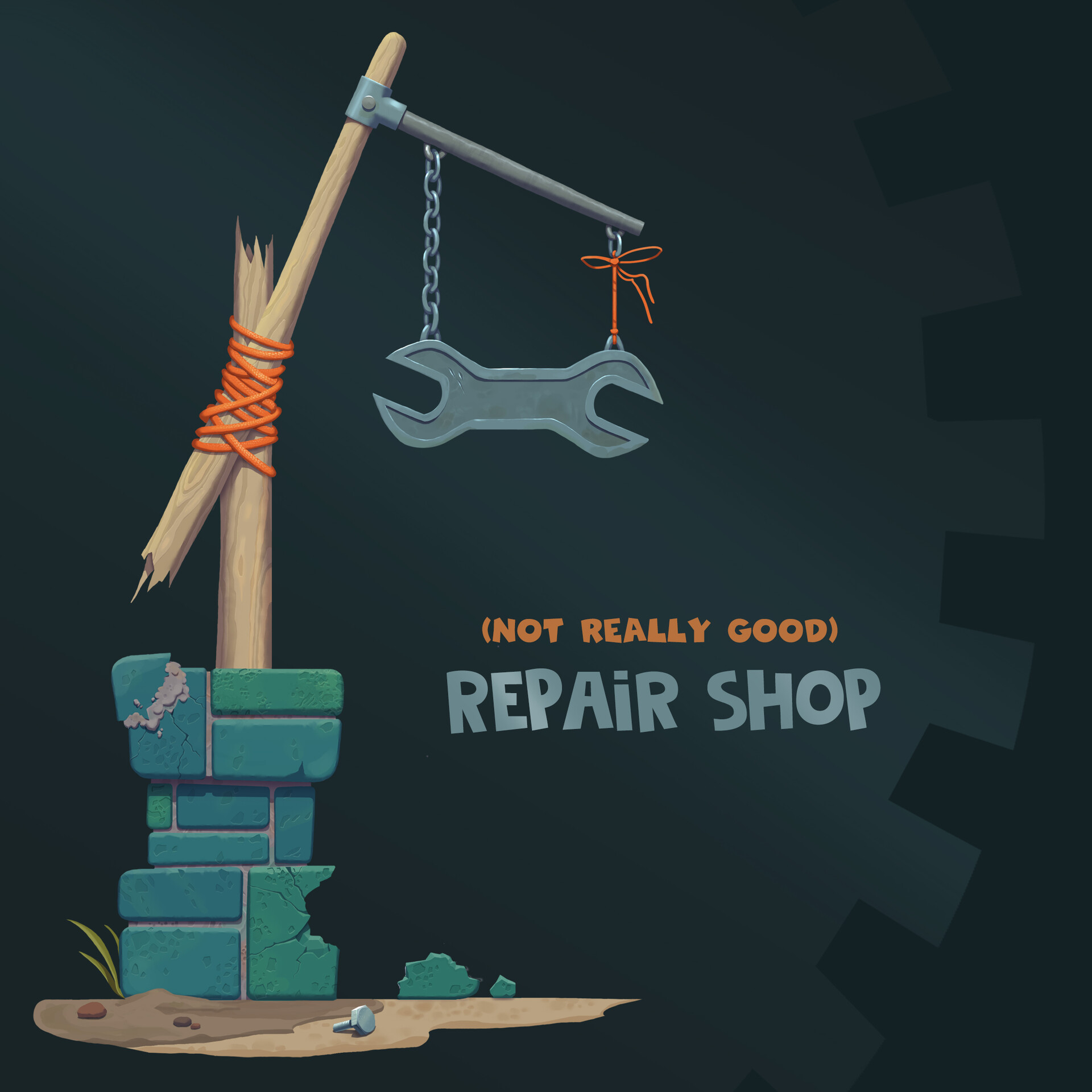 ArtStation - The sign of a (not really good) repair shop