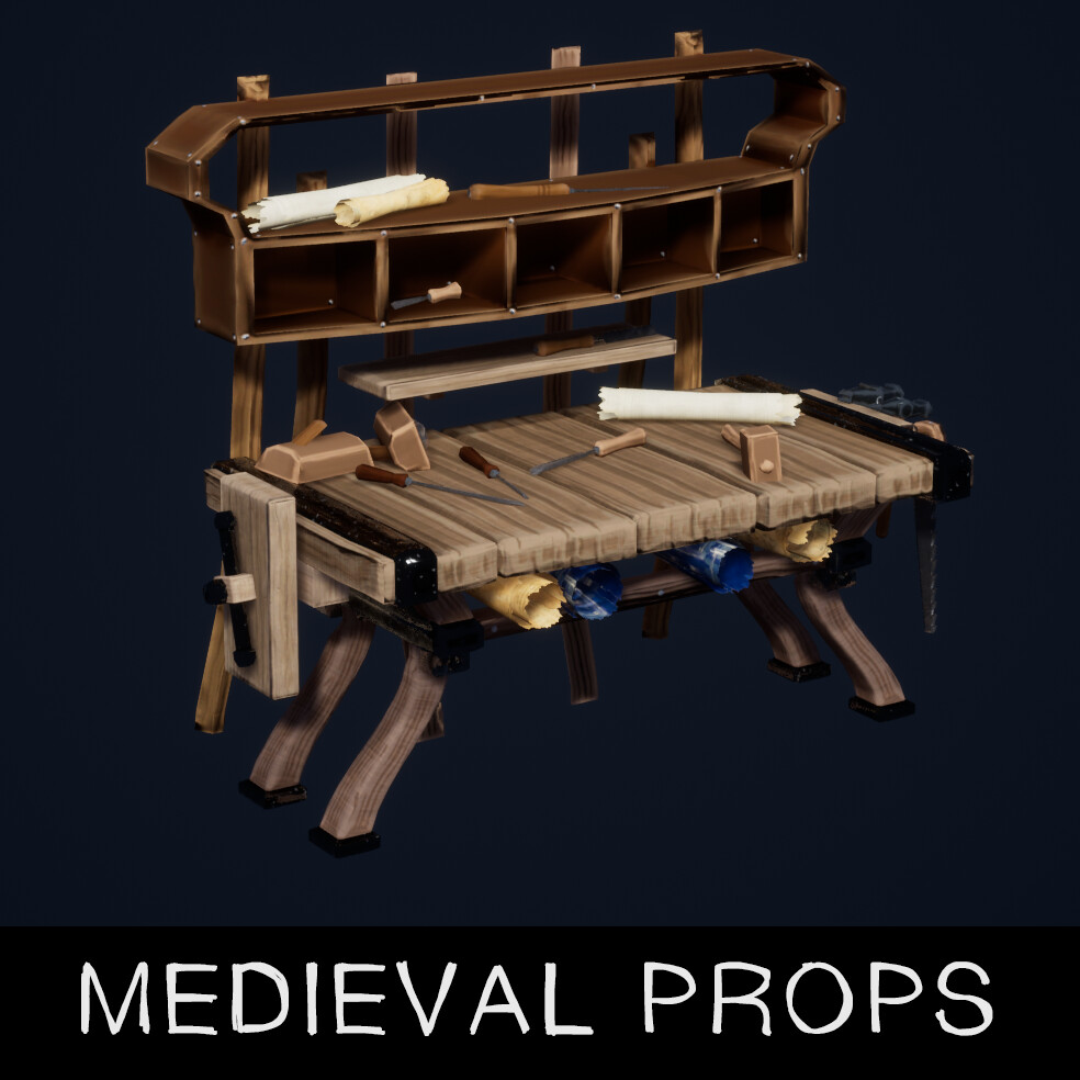 ArtStation - MEDIEVAL STYLIZED PROPS & HOUSING for survival/RPG game on ue4