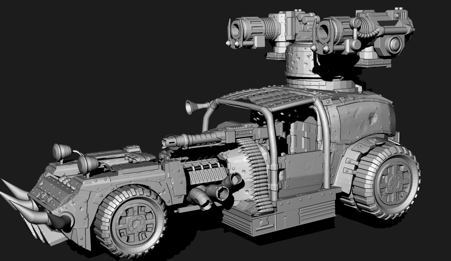 ArtStation - Warhammer 40k Ork kustom boosta blasta
