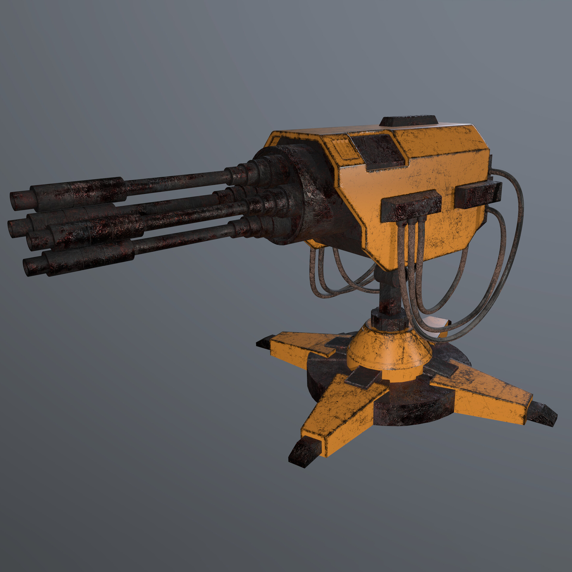 ArtStation - Multi-Barreled Turret