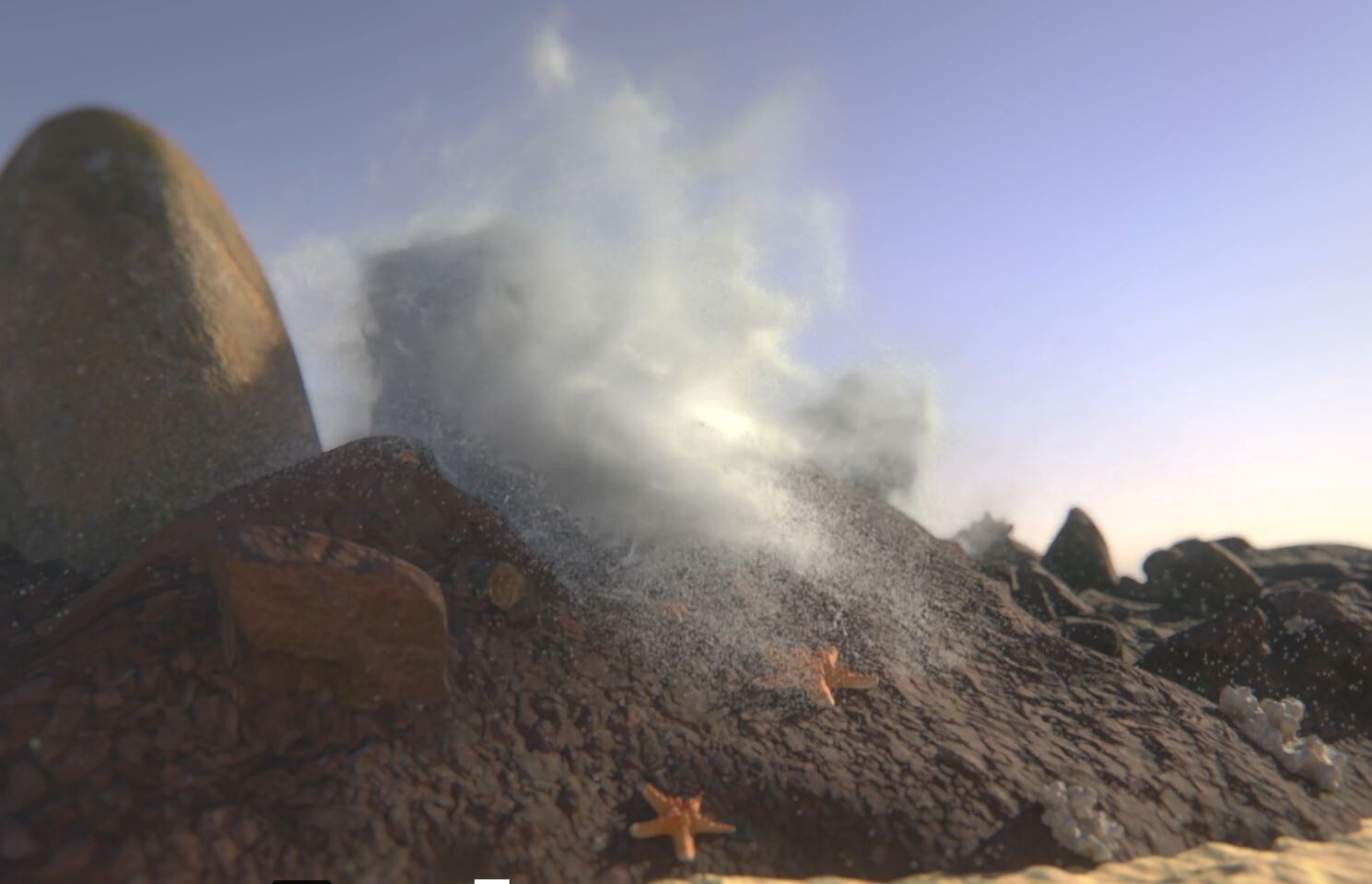 ArtStation - Water splash simulation - Houdini