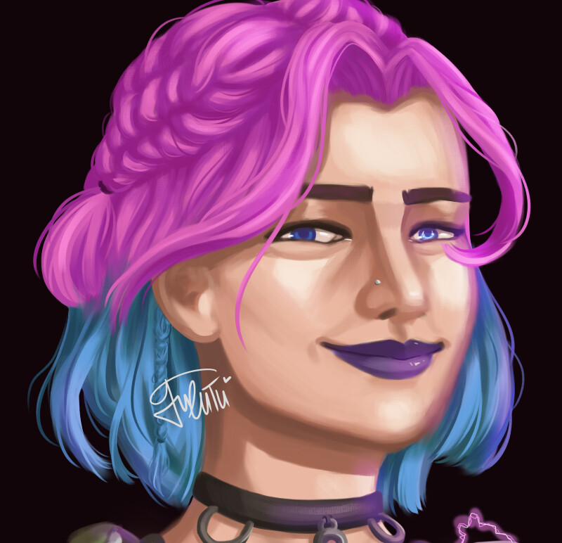 ArtStation - Maeve - Cyberpunk Character Bust Artwork
