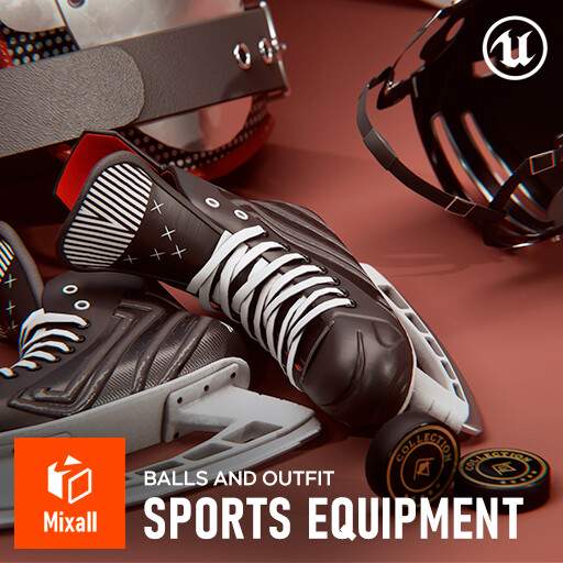 ArtStation - Sports equipment - balls and outfit