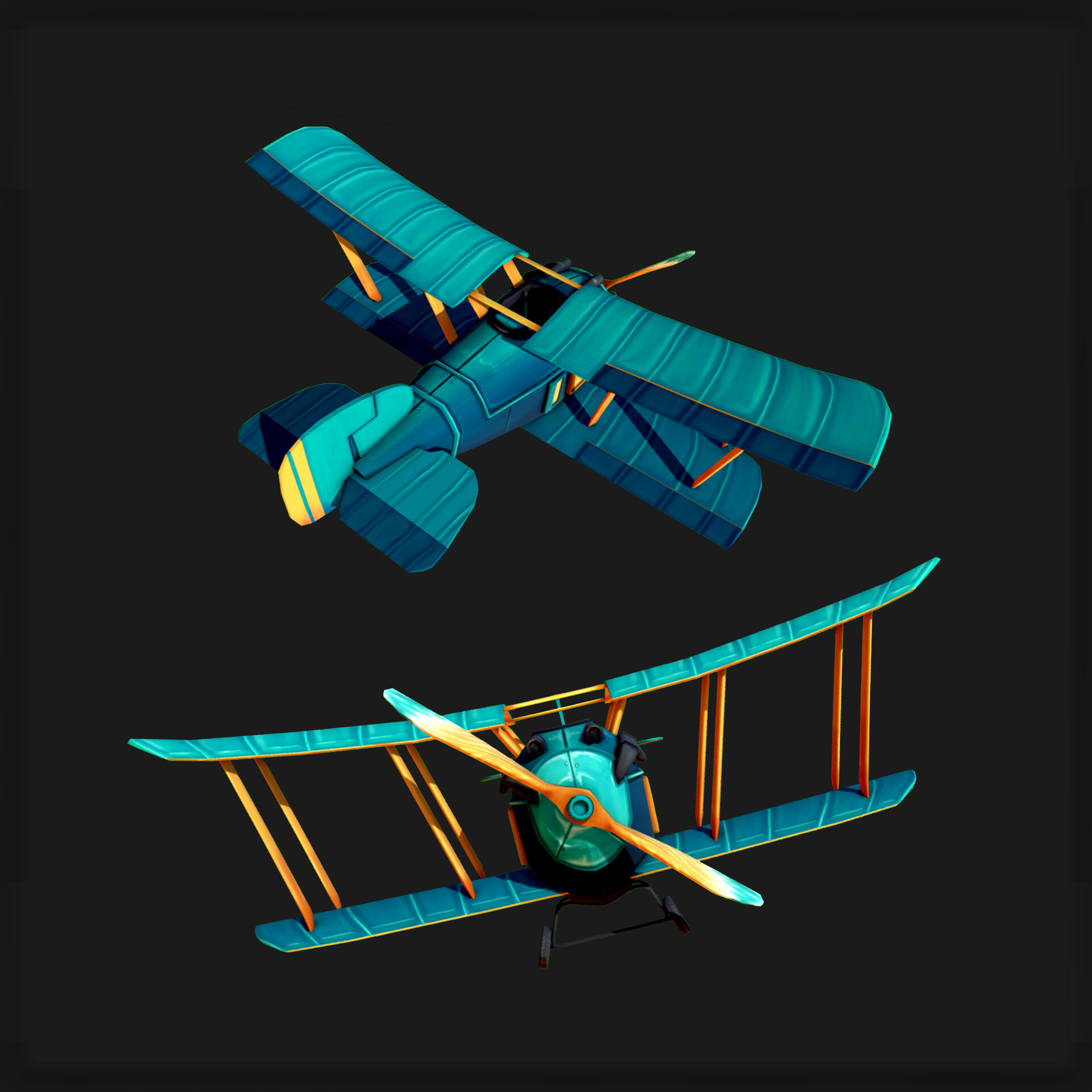 ArtStation - Stylized WW1 Plane