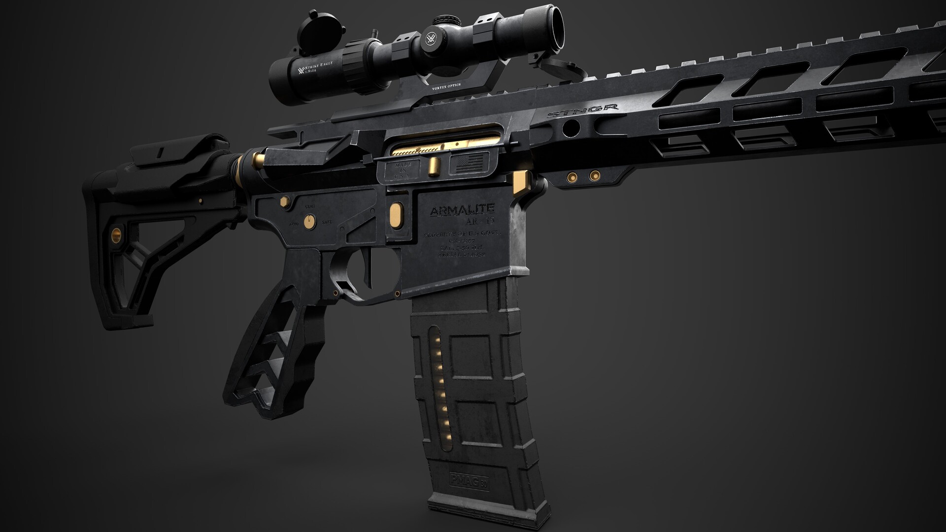 ArtStation - Rifle AR-15