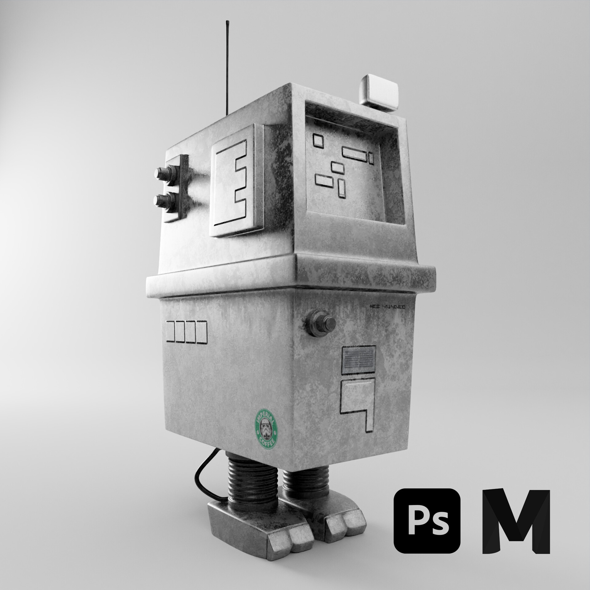 ArtStation - "Gonk Droid" model in Maya