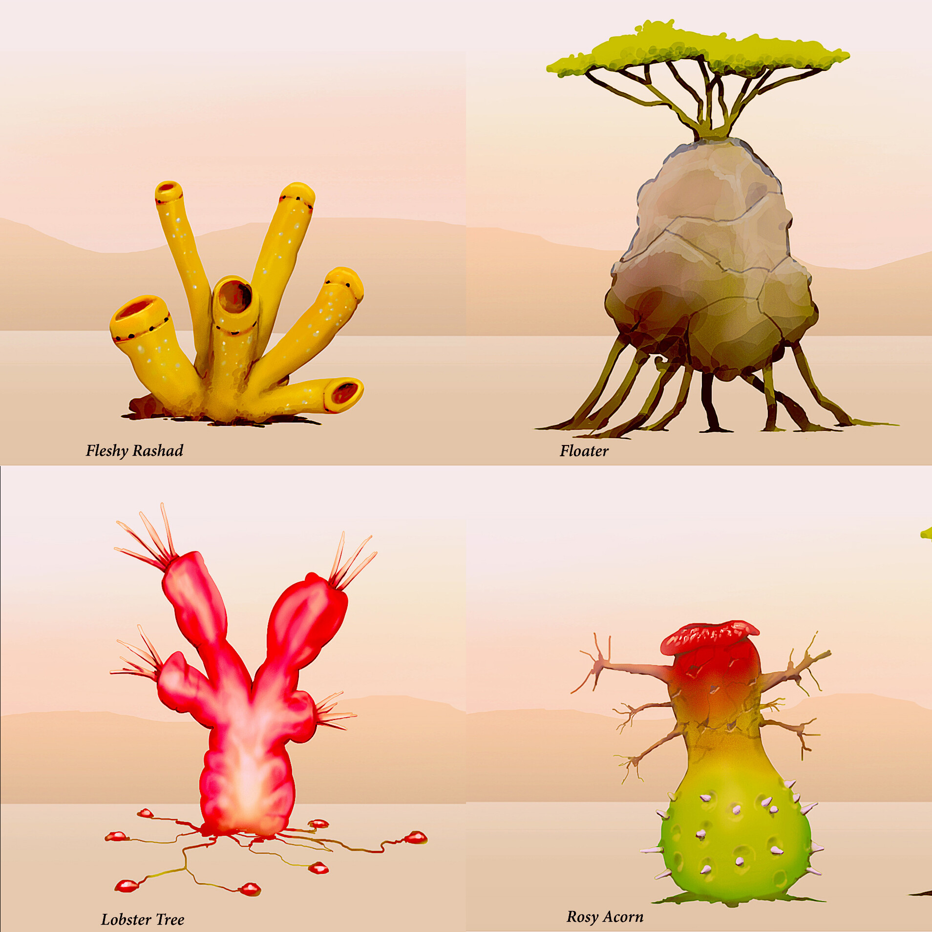 ArtStation - Alien Plants (01) - concept art