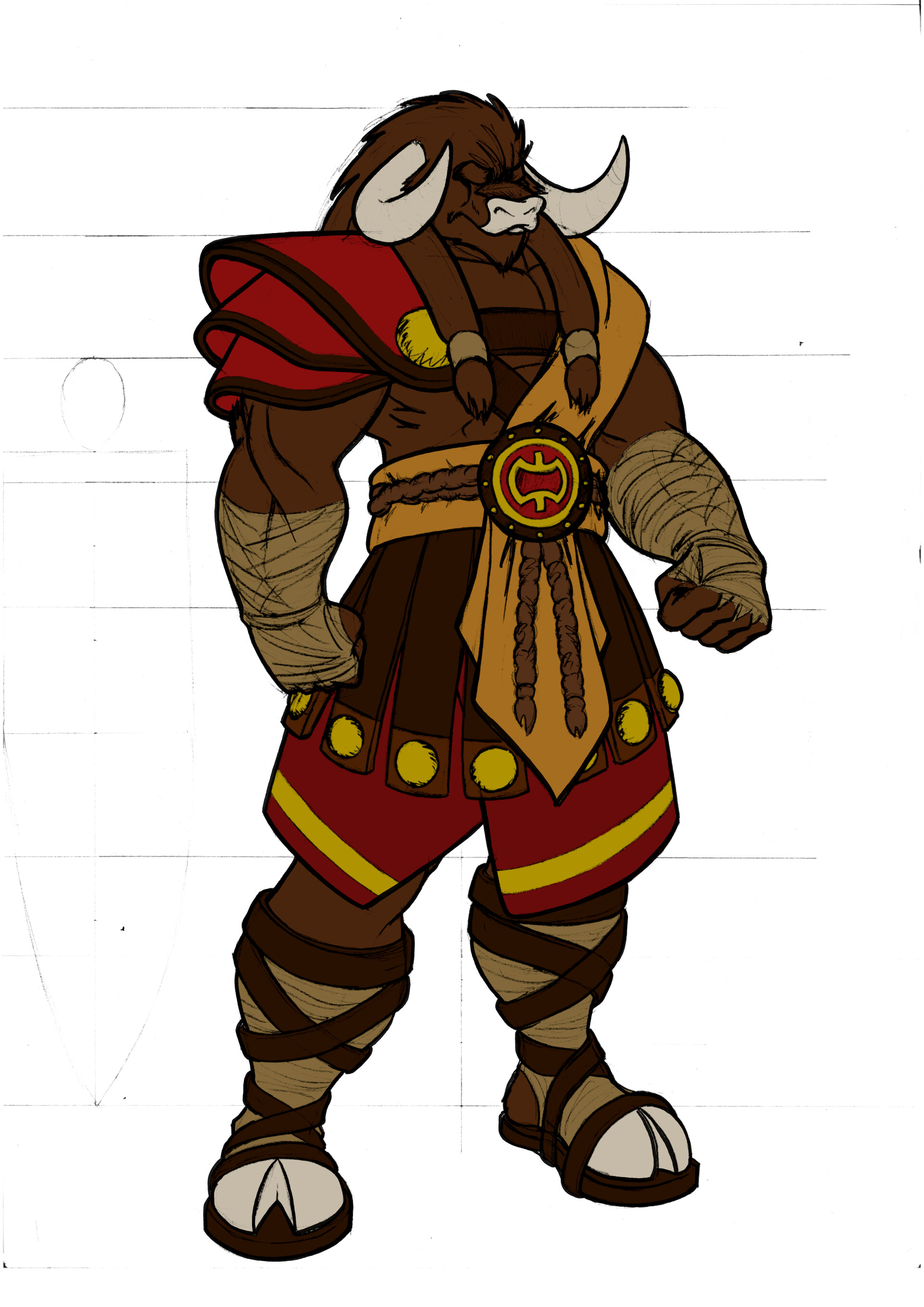 ArtStation - Minotaur - Flat Colors