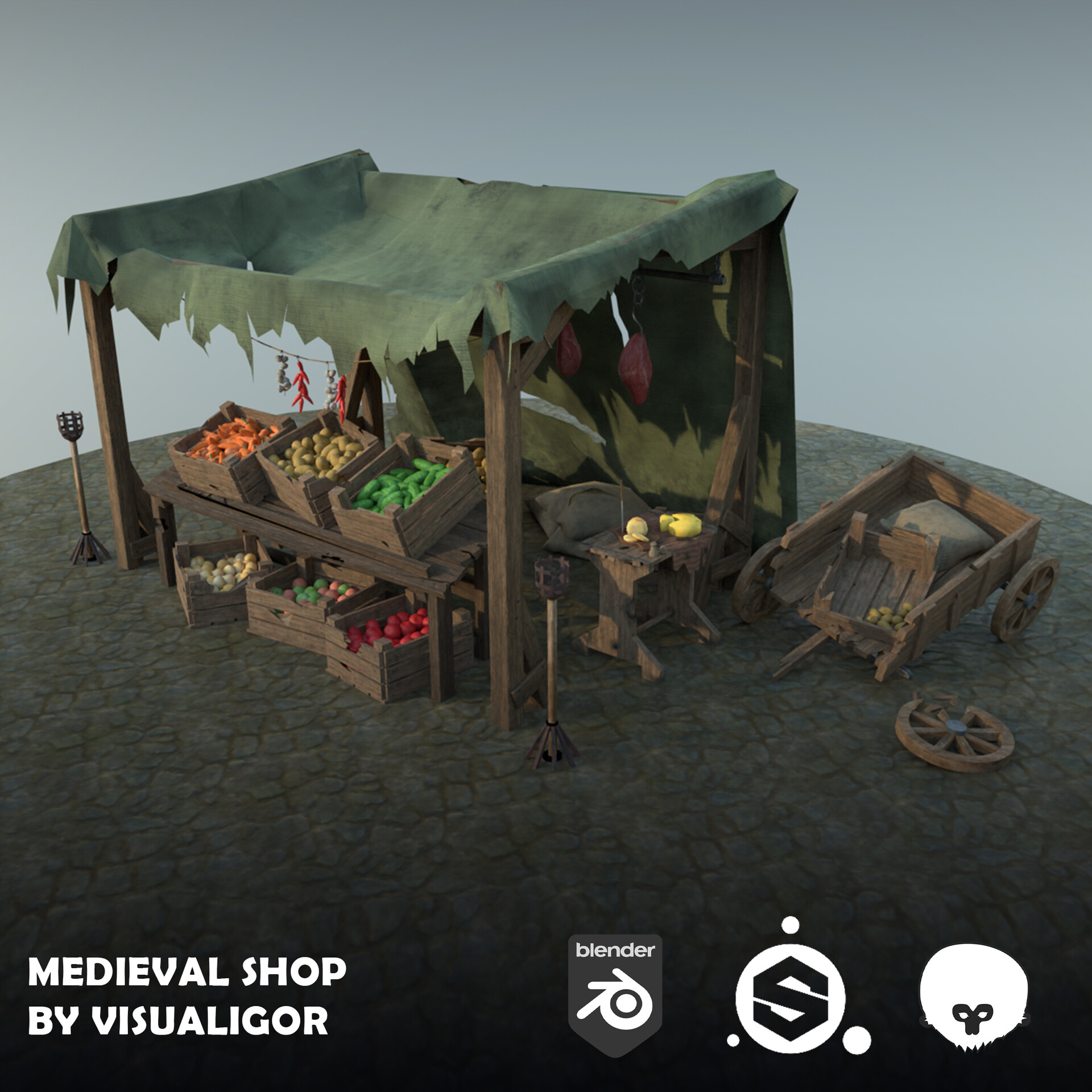 ArtStation - Medieval shop