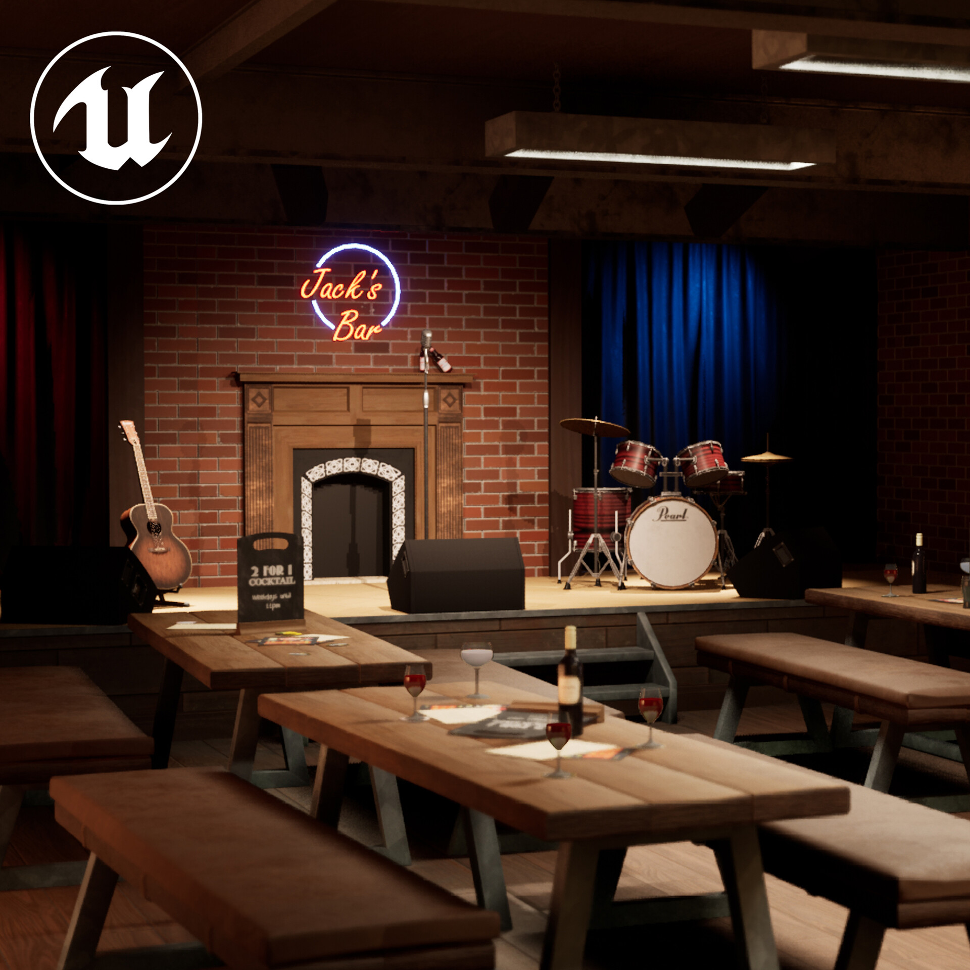 ArtStation - Modular Post-Modern Bar