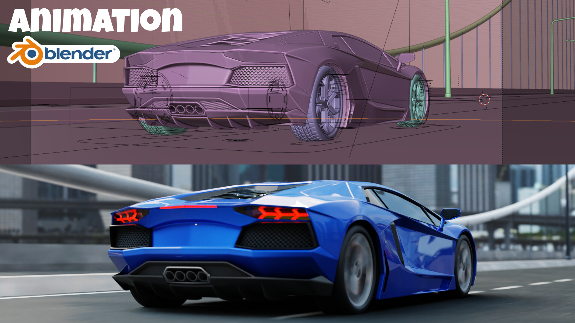 ArtStation - Lamborghini Aventador Animation