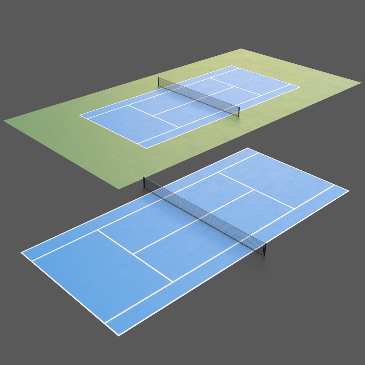 ArtStation - PBR Tennis Court Floor and Net