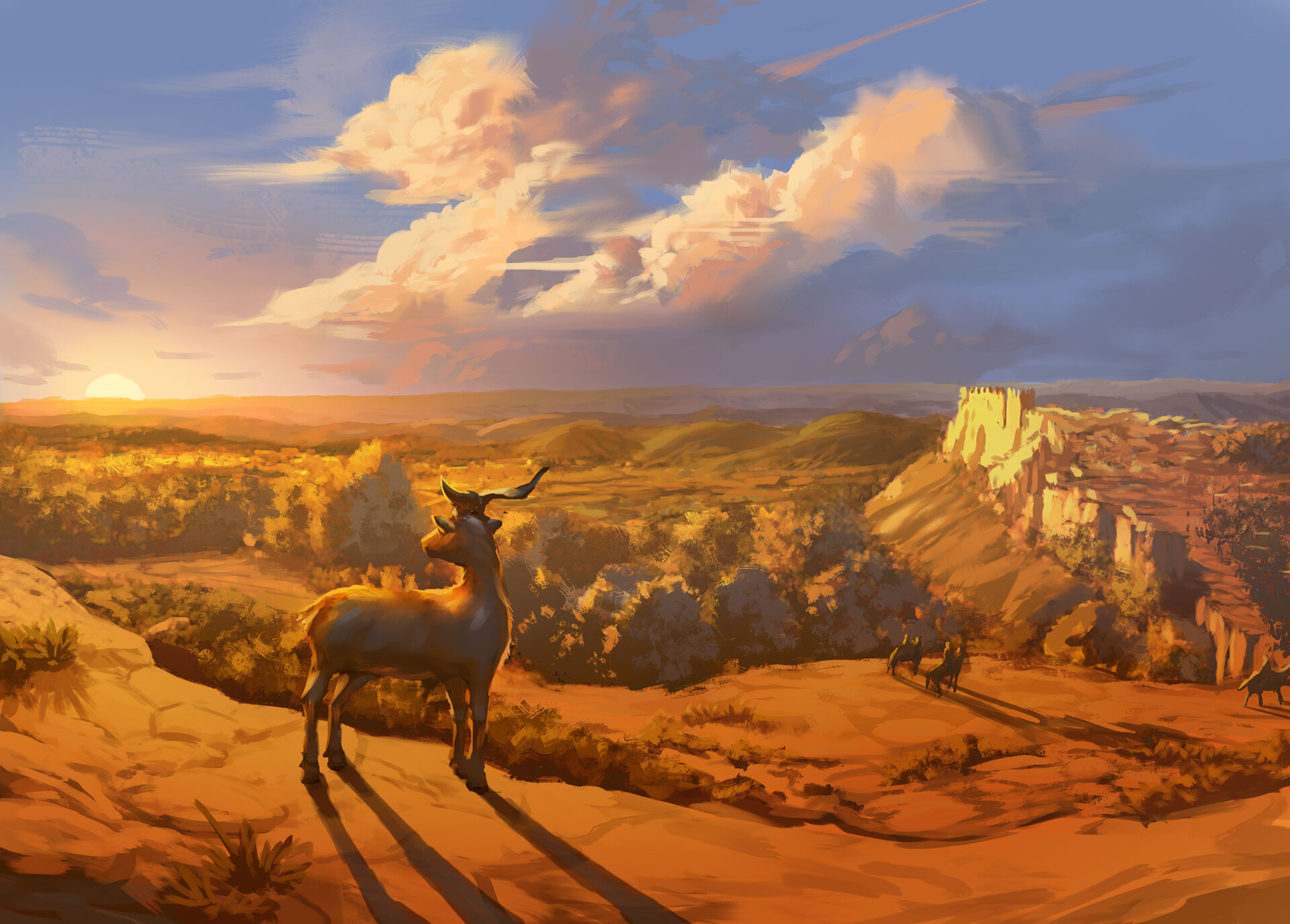 ArtStation - Tale of the golden Cabro - Regional park of Alpilles