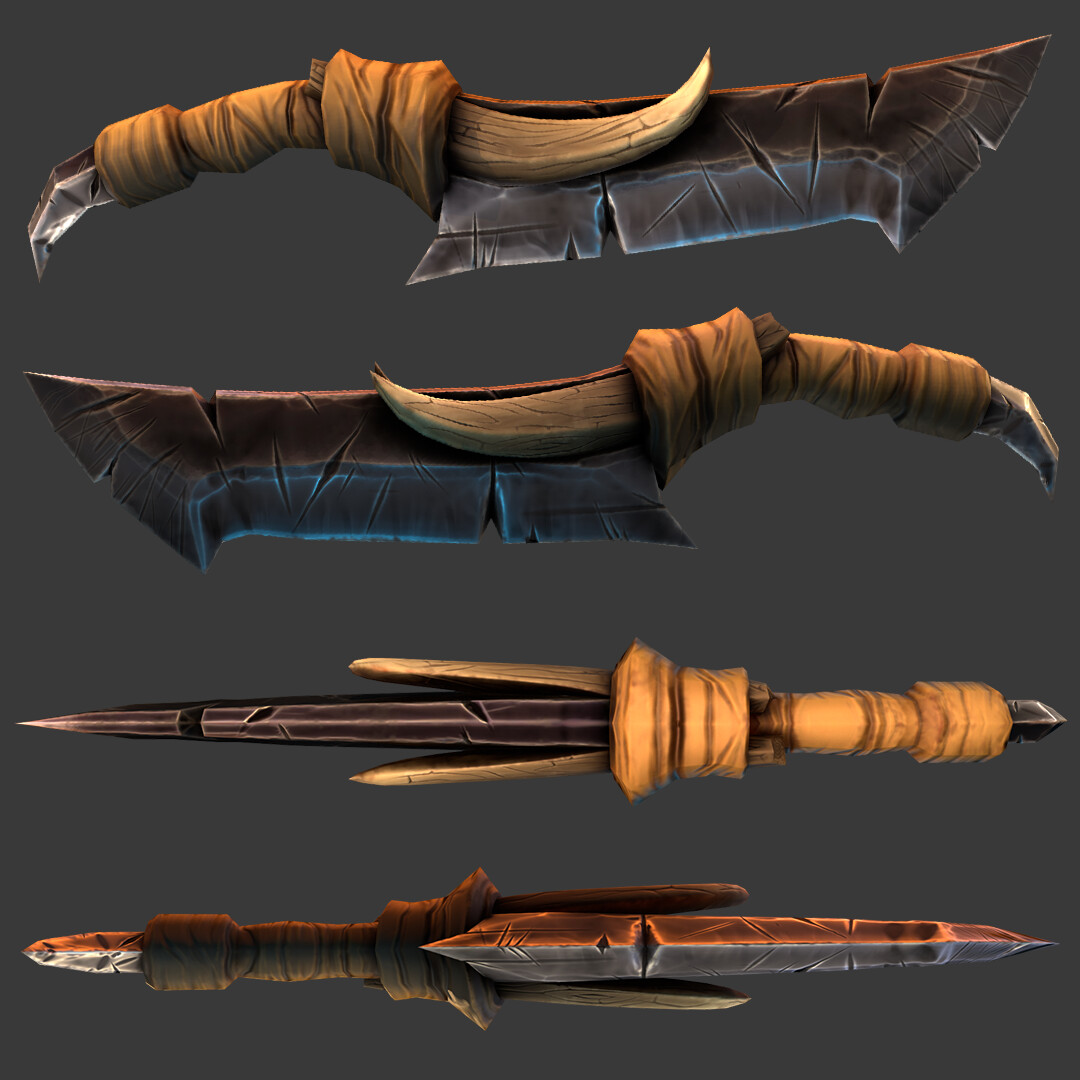 ArtStation - Stylized Warcraft Dagger lowpoly