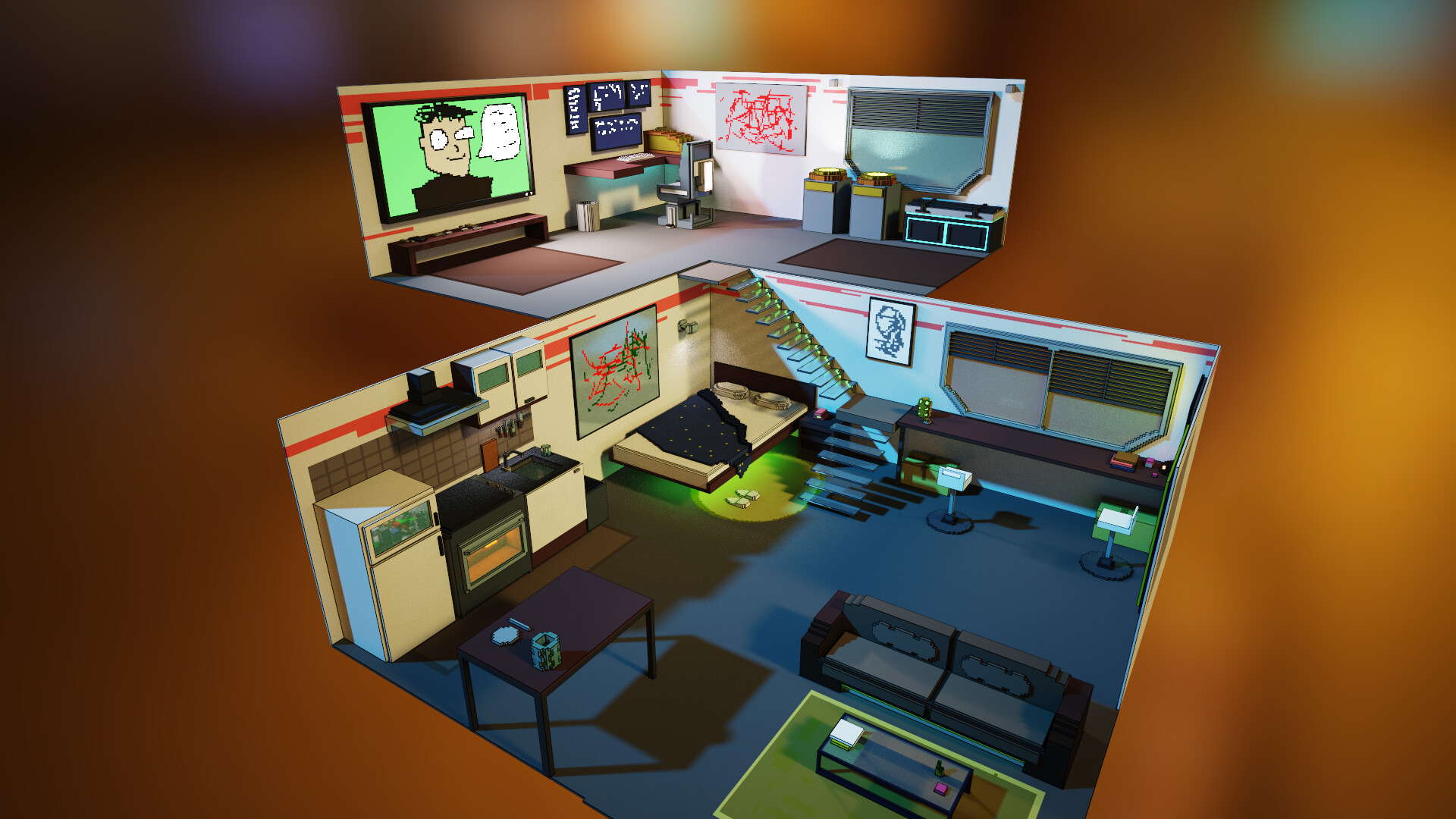 ArtStation - Concept of space living quarters