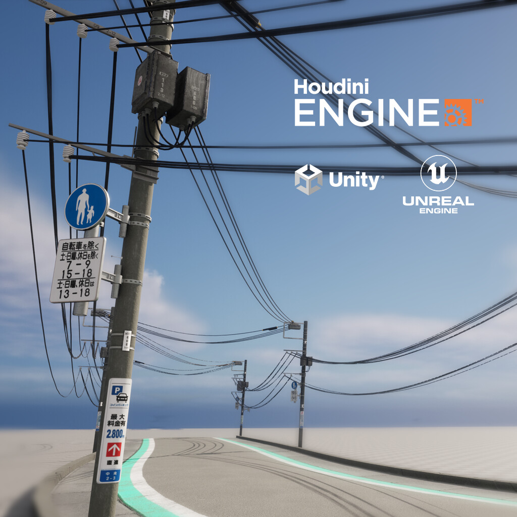 ArtStation - "HOUDINI SKETCH" Procedural Powerlines