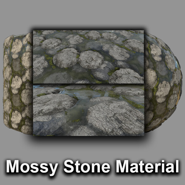 ArtStation - Mossy Stone Material