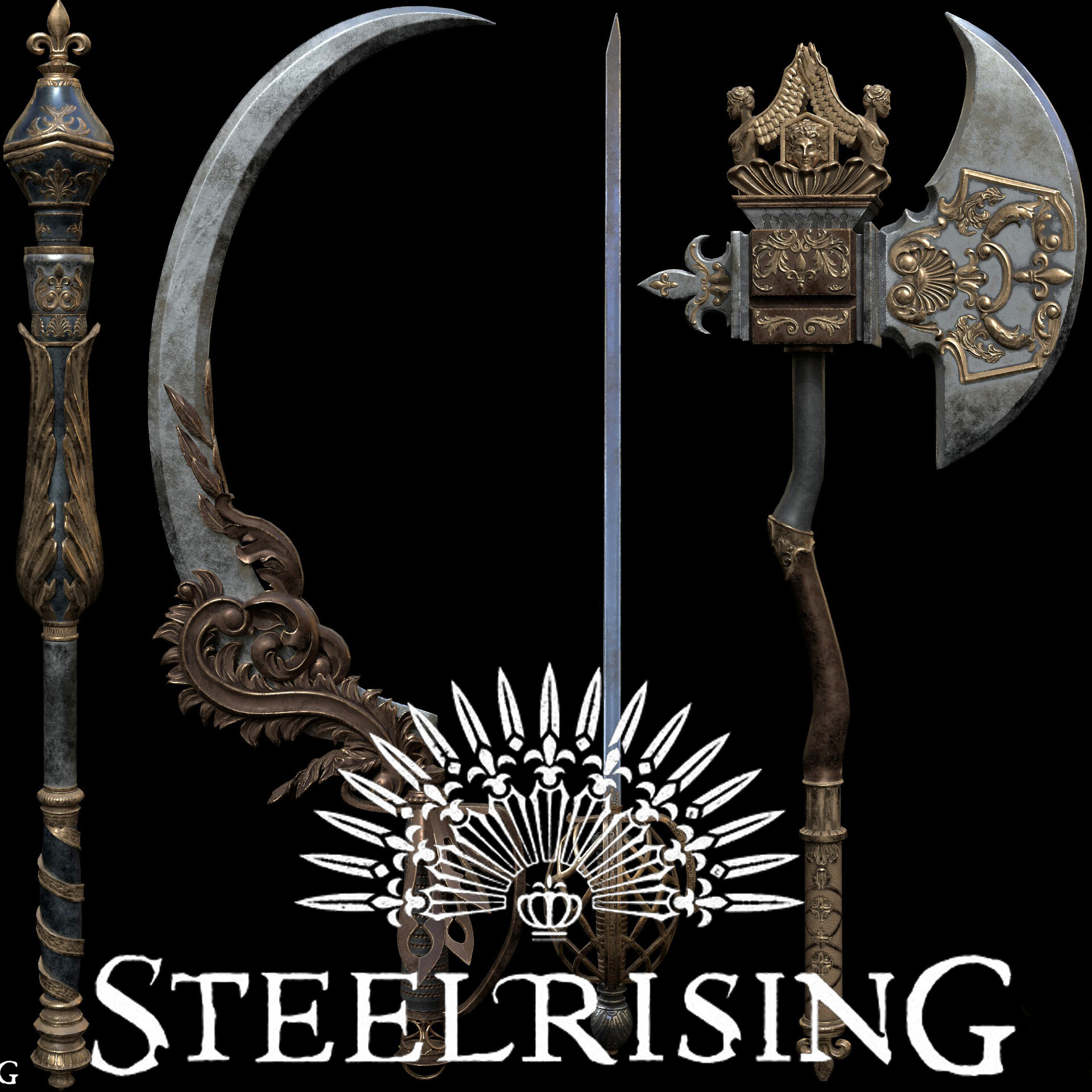 ArtStation - Some of Steelrising's weapons