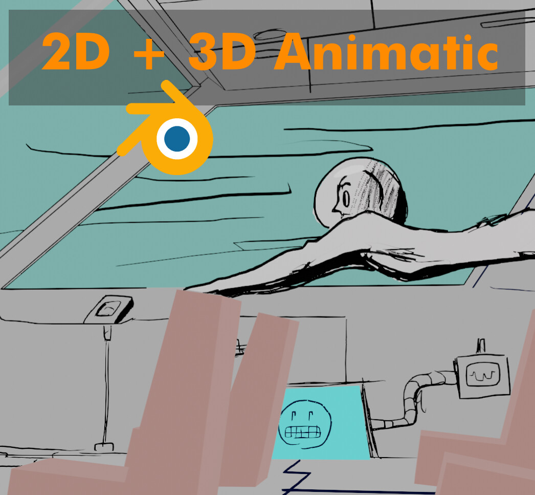 ArtStation - Rough Landing: Blender Grease Pencil Animatic