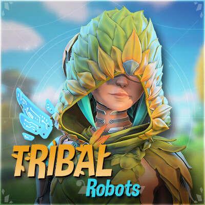 ArtStation - Tribal Robots: Stylized Leaf armor - Character