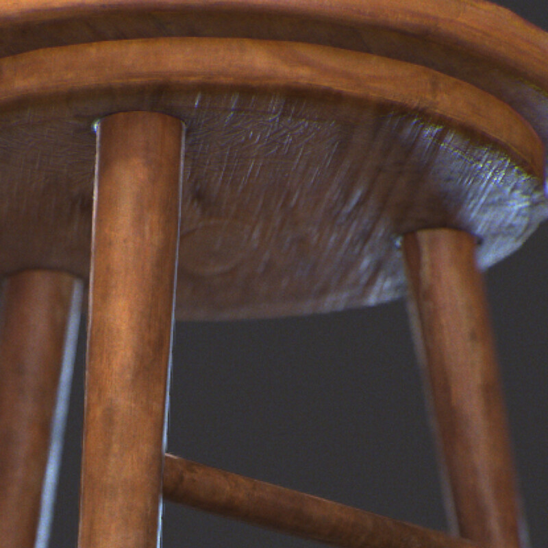 ArtStation - Wooden stool texturing