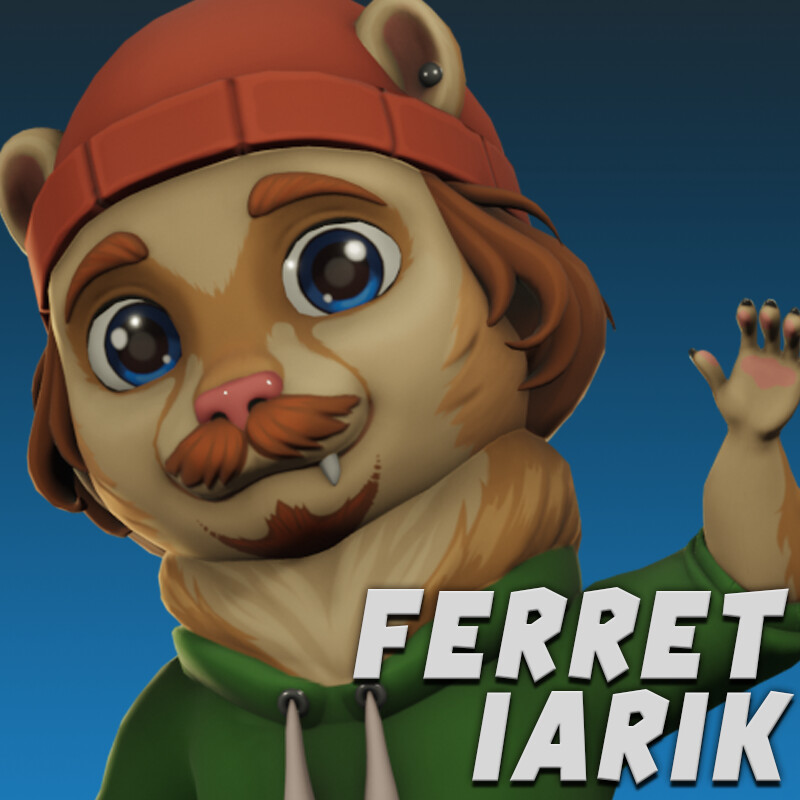 ArtStation - VRC Furry "Ferret Iarik" Model