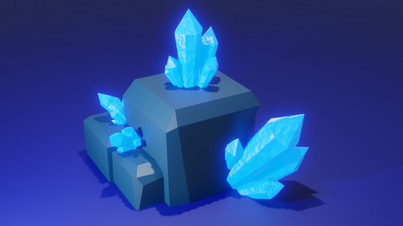 ArtStation - Crystal Rock Low Poly