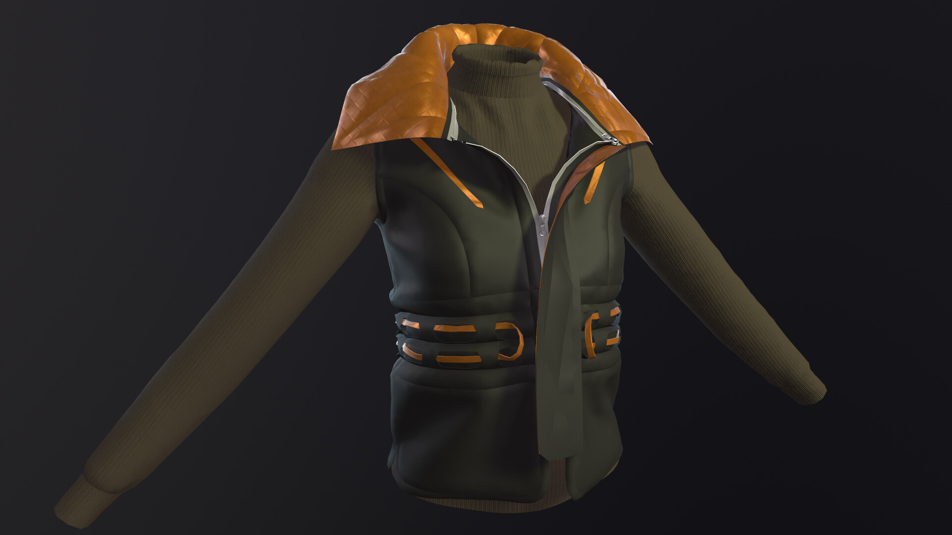 ArtStation - Jacket (Marvelous Designer practice)