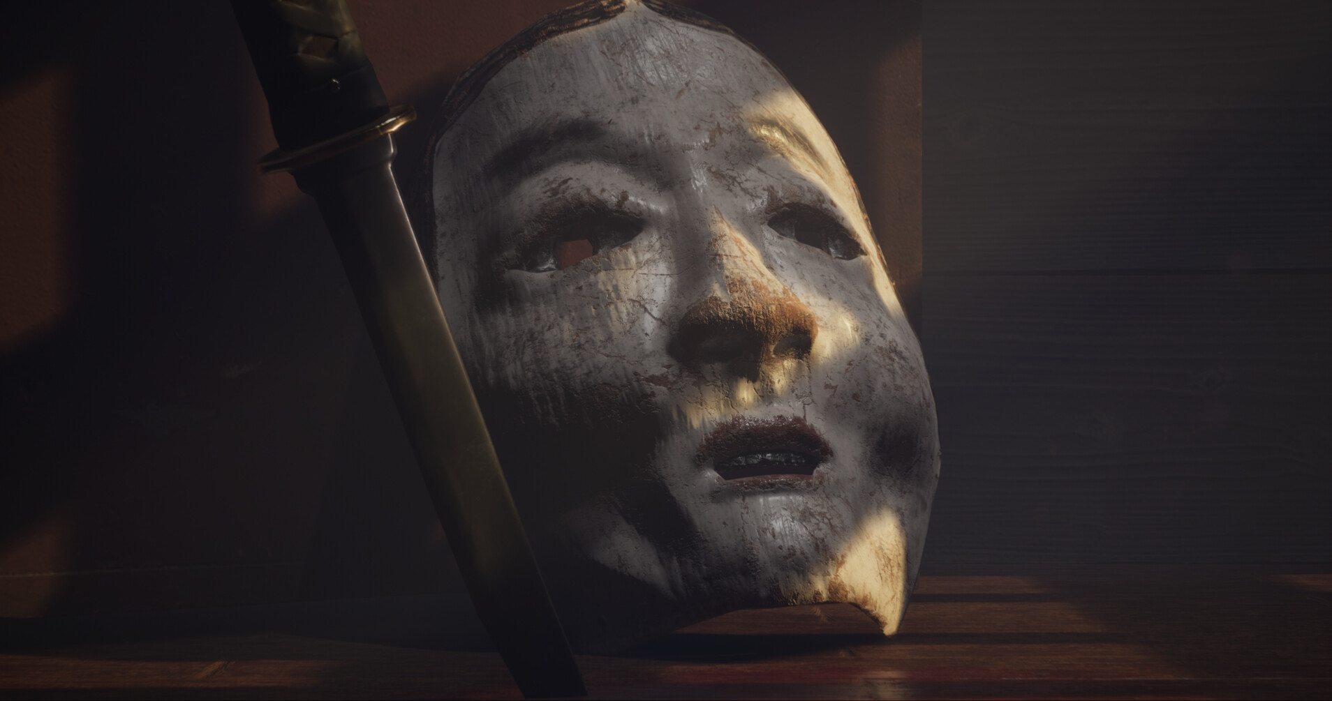 ArtStation - Lonely Japanese Mask