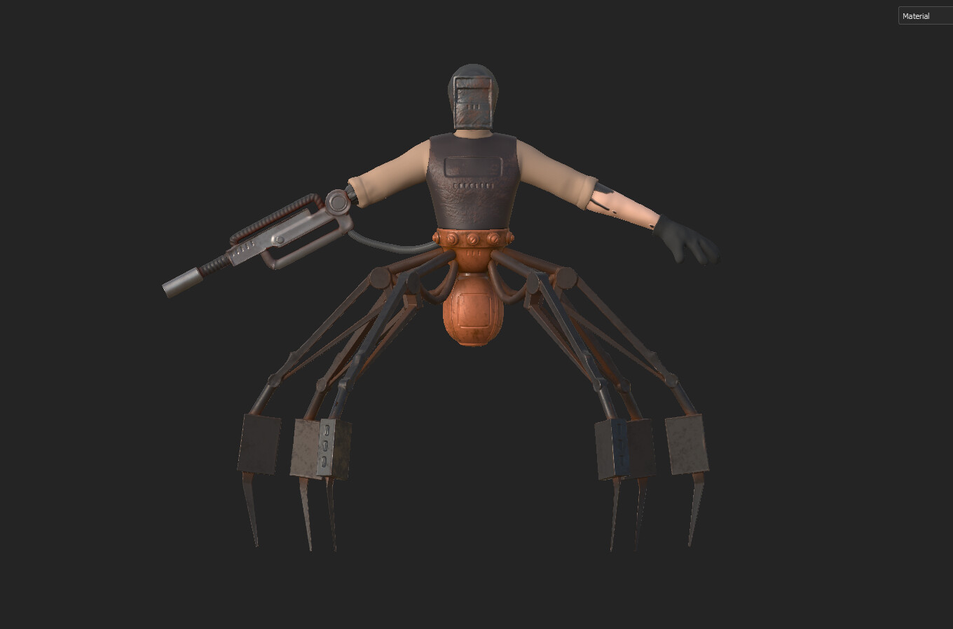 ArtStation - Man with mechanical spider legs. Worldskills Final 2022 ...