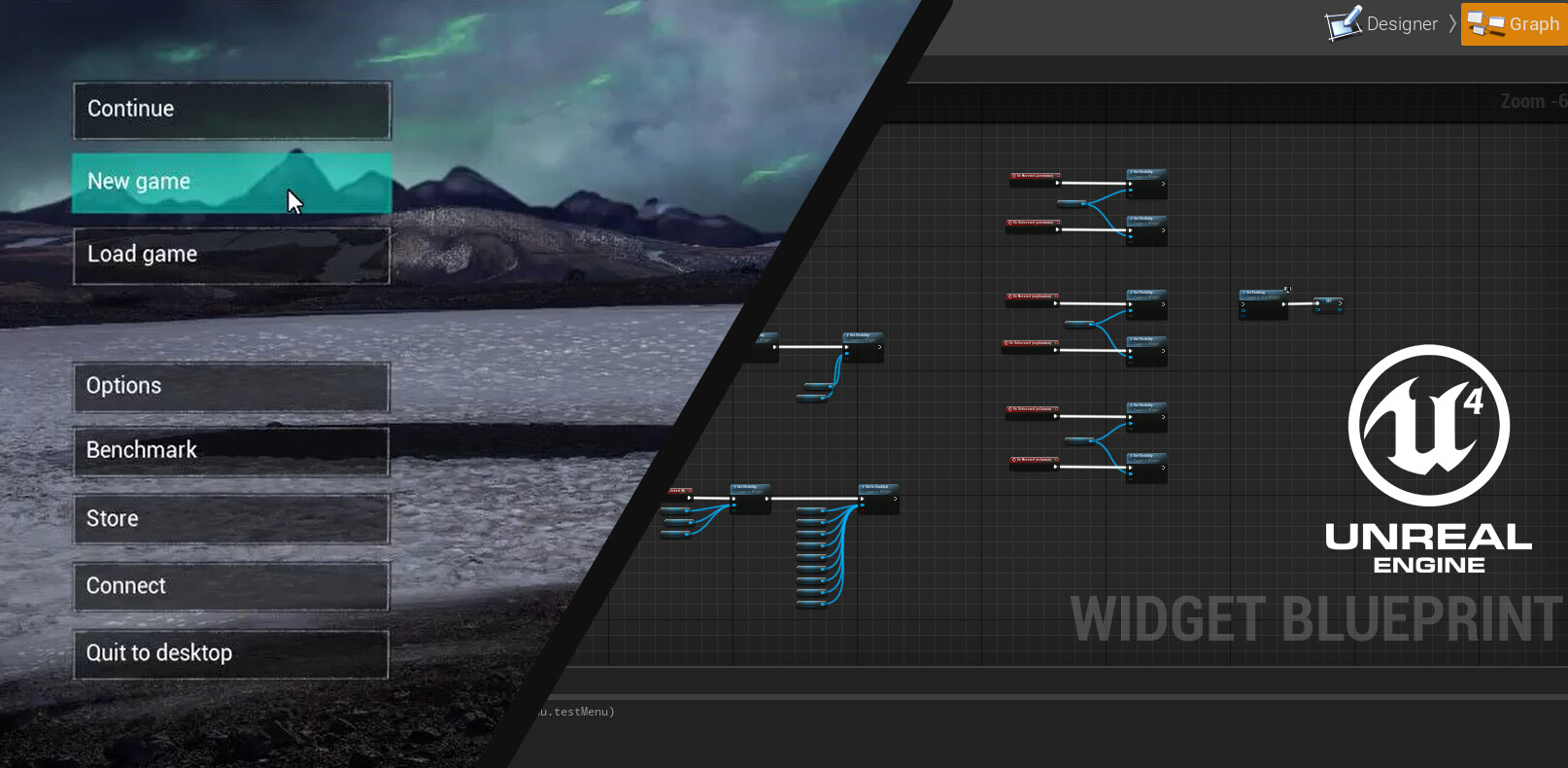 ArtStation - AC main menu study on UE & Mockups