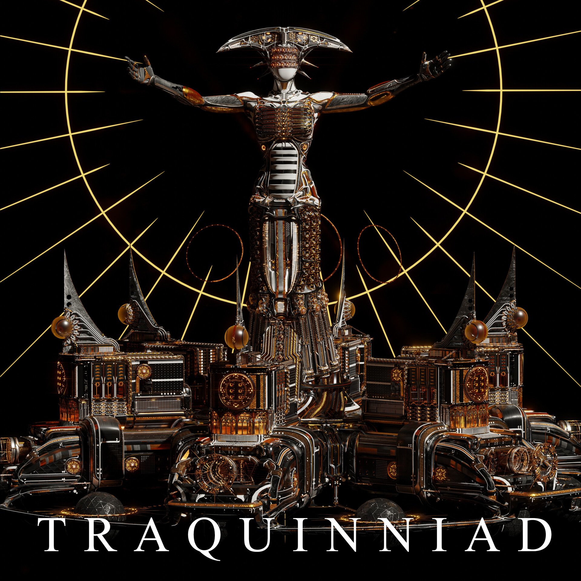 ArtStation - Traquinniad, pale lady space situational awarness station