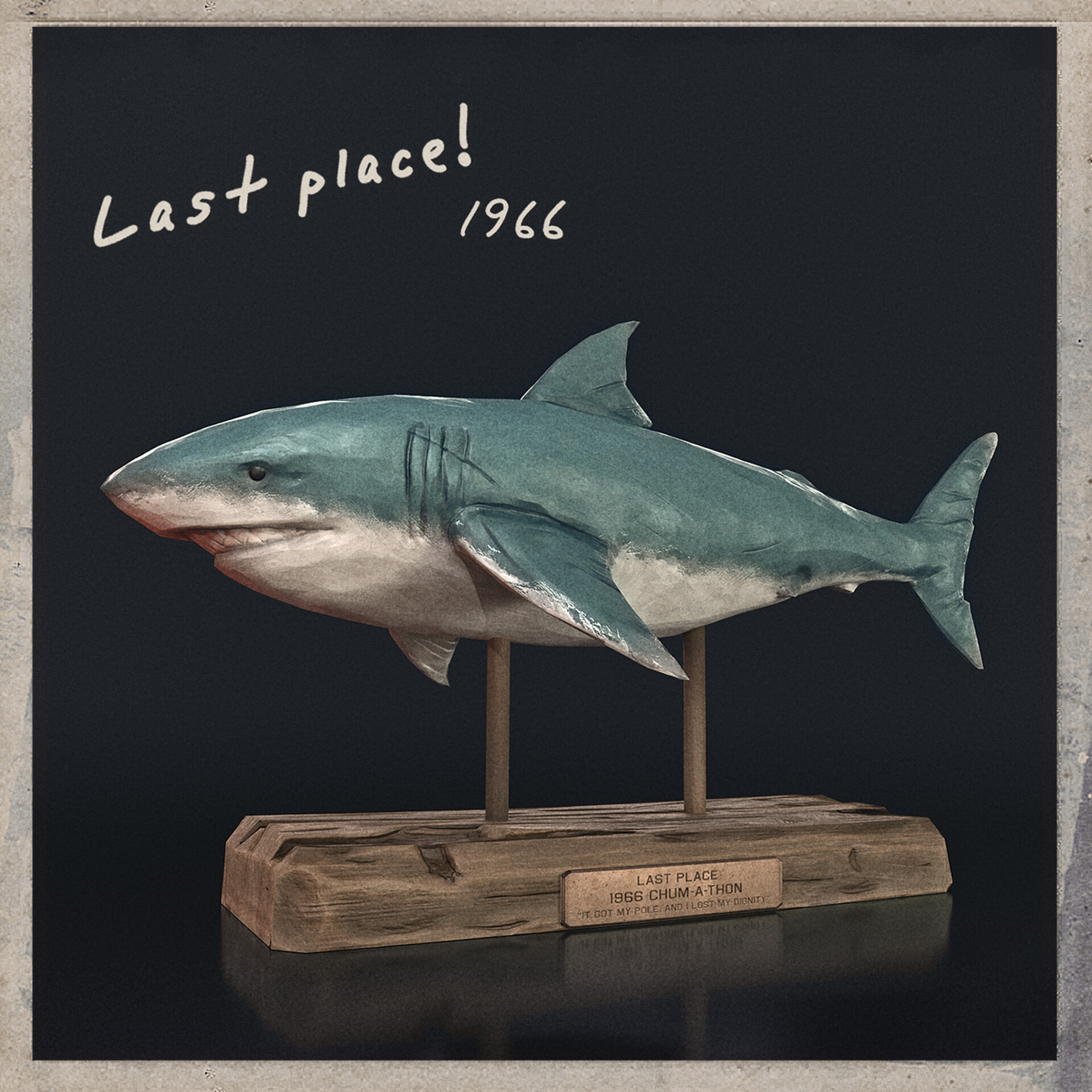 Morgan Furtado - Last Place! 1966 | Low-Poly, Stylized Shark Trophy