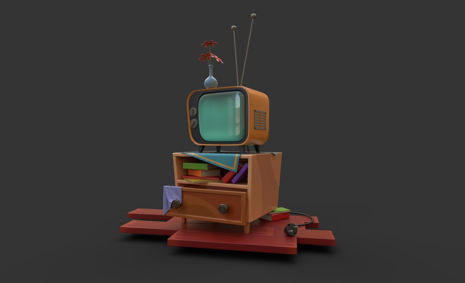 ArtStation - TV and Table